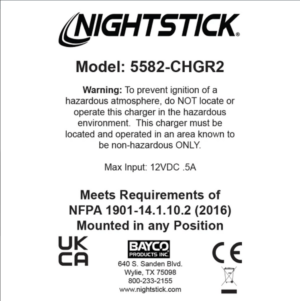 Nightstick Charger For XPR-5580 Series Lanterns