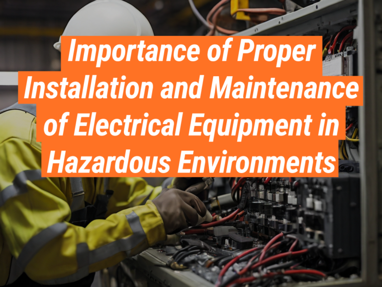 Electrical Equipment Maintenance in Hazardous Environments ...