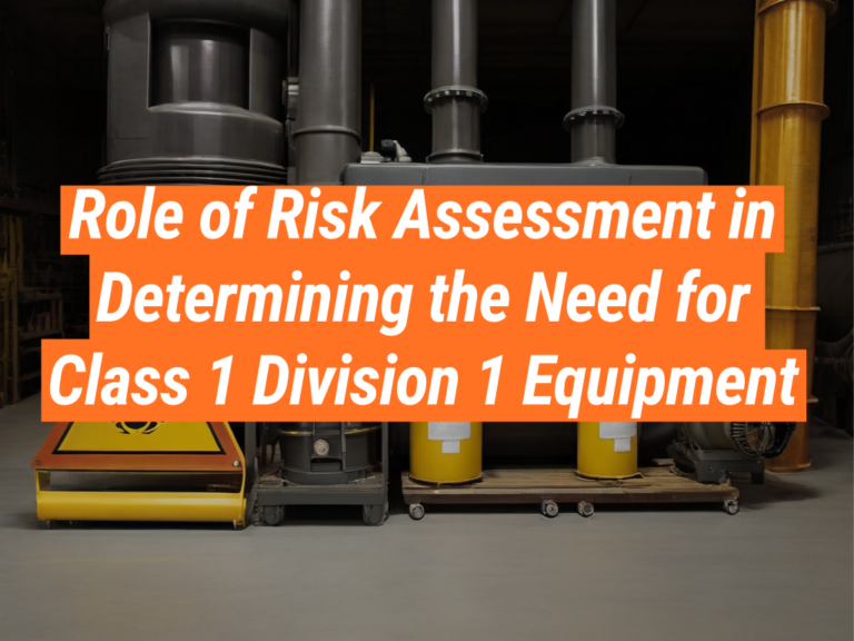 Assessing Equipment Needs: Role & Risk in Class 1 Division 1 ...